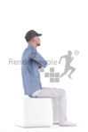 Corey Animated 005 Sitting | RENDERPEOPLE