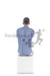 Corey Animated 005 Sitting | RENDERPEOPLE
