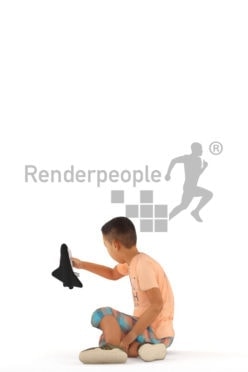 Koji Animated 002 Playing | RENDERPEOPLE