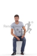 Nathan Animated 003 Sitting | RENDERPEOPLE