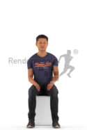 Shawn Animated 001 Sitting | RENDERPEOPLE