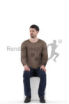 Simon Animated 003 Sitting | RENDERPEOPLE