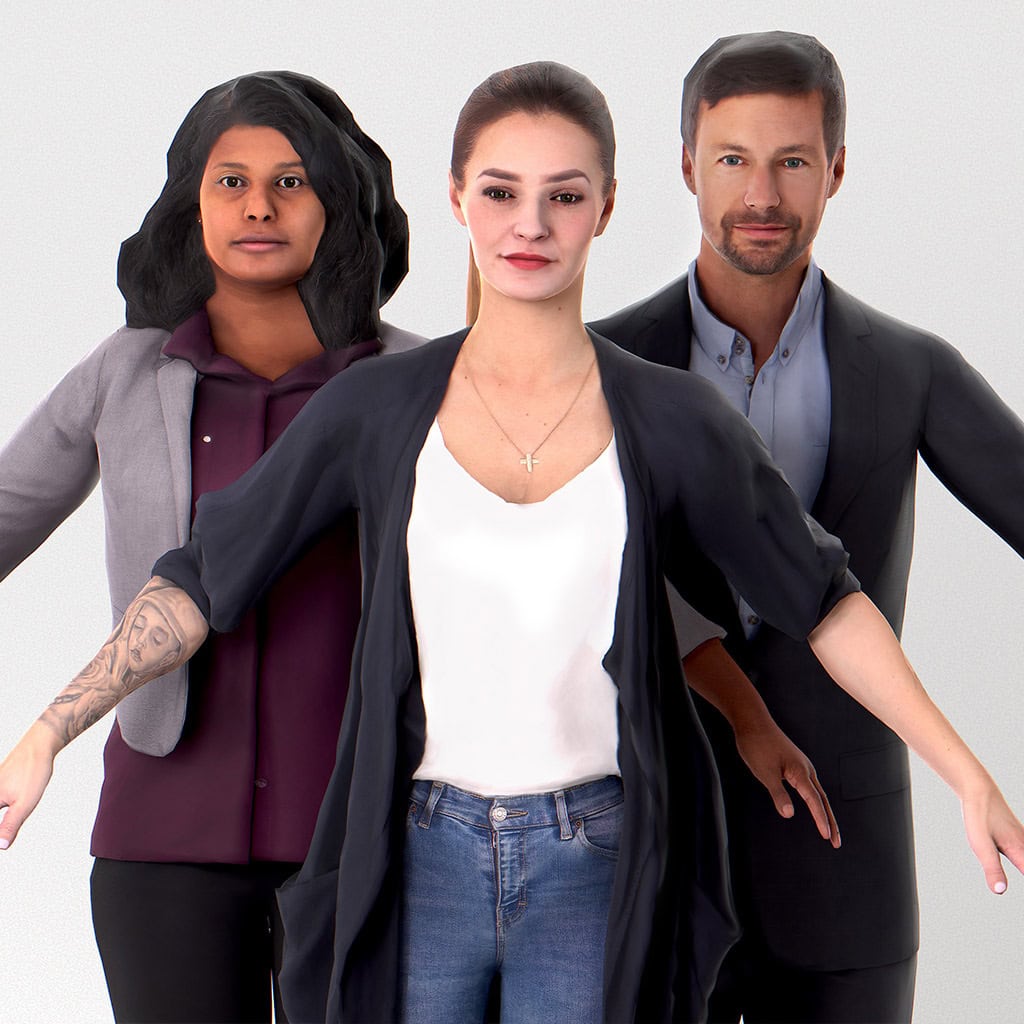 Scanned 3D Rigged People | RENDERPEOPLE